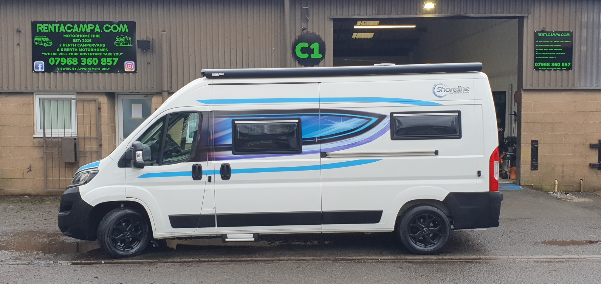 Shoreline, 2 Berth, Fixed bed, Campervan – Rentacampa